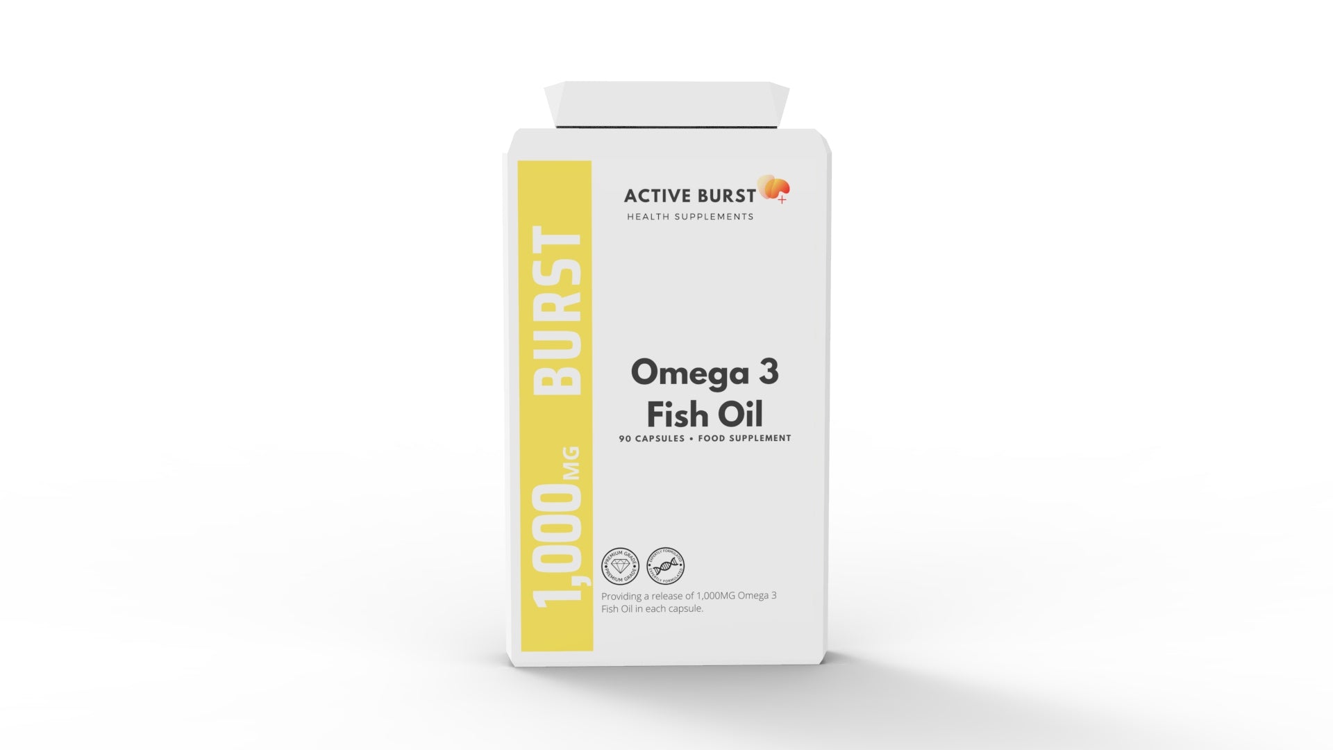 Omega 3 Fish Oil 1,000mg 90 Softgel Capsules | Active Burst