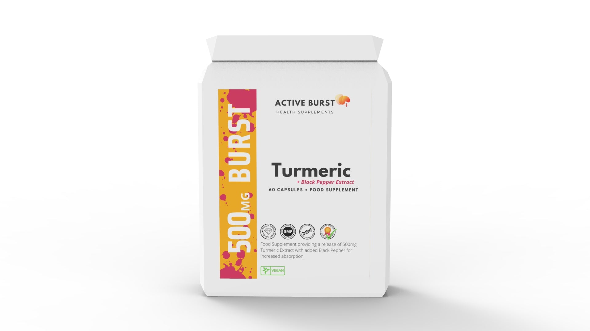 Turmeric 500mg 90 Capsules | Active Burst