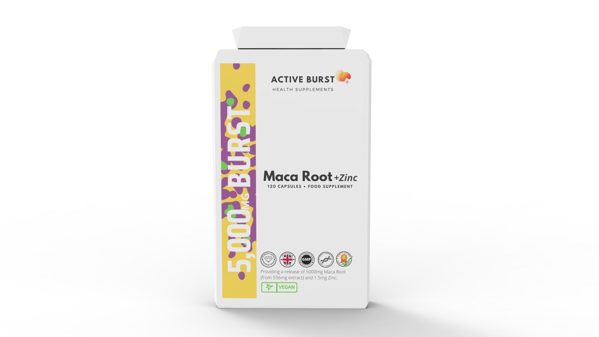 Maca Root 5000mg 120 Capsules | Active Burst